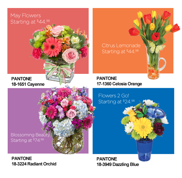 Spring Forward! Pantone Inspired Arrangements!